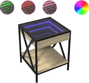 Noční stolek s Infinity LED dub sonoma 40 x 40 x 49 cm 3284097