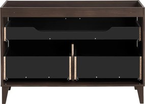 Koupelnová sestava Dorothy River se skříňkami, deskou a umyvadly 120 cm dub ristretto