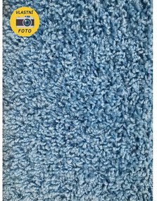 Metrážový koberec bytový Color Shaggy modrý - šíře 4 m