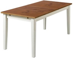 Danish style Jídelní stůl Disa, 160 cm, bílá / borovice