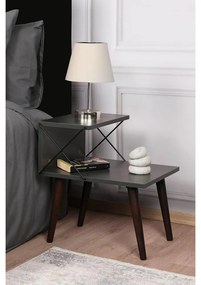 Asir | Noční stolek CROSS 55x50 cm antracit | AS1051