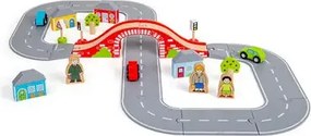 Bigjigs Rail Dřevěná silnice osmička / od 3 let