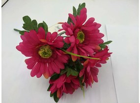 Gerbery, puget, barva červená. Květina umělá UK-086