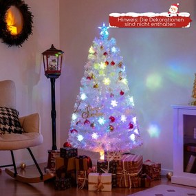Costway Umělý vánoční stromek 150 cm s barevnými LED světly