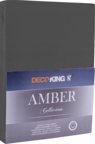 Decoking Amber Prostěradlo Jersey -160-180x200- Grafitové
