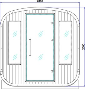 BPS-koupelny Zahradní kombinovaná sudová sauna 2v1  - Infrasauna + finská sauna 180x200, 4-6 osob