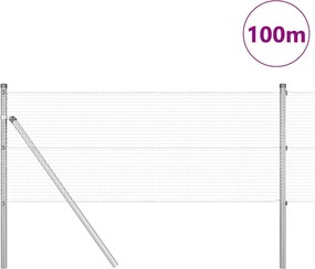 Zemní upevnění svařované drátěné ploty 100 x 0,4 m Stříbrná 3351659