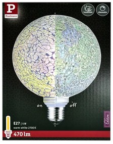 LED Stmívatelná žárovka MOSAIC G125 E27/5W/230V 2700K - Paulmann 28745