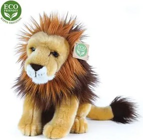 RAPPA Plyšový lev sedící 25 cm / ECO-FRIENDLY / od 0 měsíců