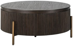 OnaDnes -20% Hnědý dubový konferenční stolek Richmond Luxor 95 cm