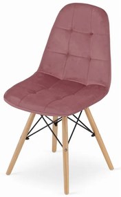 Jídelní židle DUMO sametová růžová