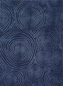 BE Koberec Zen Garden Collection 2404 NAVY - tmavě modrý obdélníkový Rozměr: 200x290 cm