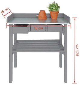 Esschert Design Zahradní pracovní stůl šedý CF29G, Esschert Design 404623