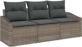 Set pohovek 3 ks Šedá polyratan 3346579