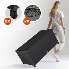 Deuba Úložný box s kolečky 370 L - černý