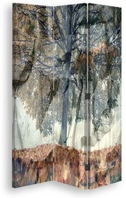 Ozdobný paraván, Záhadný strom - 110x170 cm, třídílný, klasický paraván