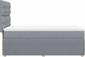 Box spring postel s matrací světle šedá 90x190 cm textil 3291918