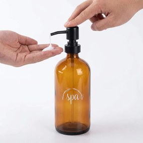 Orion Skleněný hnědý dávkovač na mýdlo SPA, 500ml