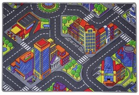 Associated Weavers koberce DOPRODEJ: 95x133 cm Dětský kusový koberec silnice Big City - 95x133 cm