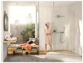 Hansgrohe ShowerTablet Select 700 - Sprchová baterie nástěnná, termostat, bílá / chrom 13184400