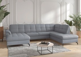 XXXLutz SEDACÍ SOUPRAVA, textil, kůže, šedomodrá Sit & More - Sedací soupravy - 00014401635Y