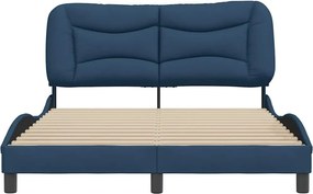 Rám postele bez matrace Hvar modrý 140 x 190 cm textil 3207771