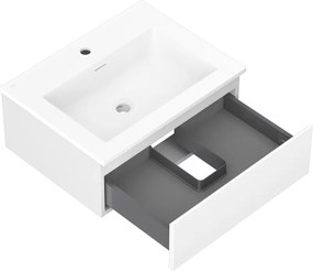 Mexen Orio, koupelnová skříňka 60 cm s umyvadlem Otis, 1 zásuvka, bílá matná, 91A10-06023-1-BF01-W18M01