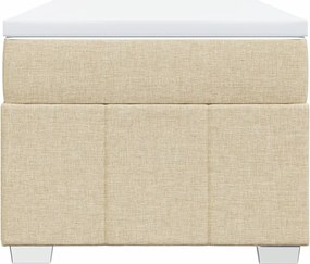 Box spring postel s matrací krémová 90x200 cm textil 3285447