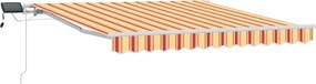 Stahovací markýza Žlutá a oranžová 350 x 250 cm Látka a hliník 3330250