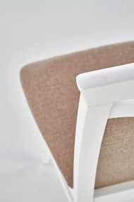 Židle CITRONE (Bílá / Světle hnědá)