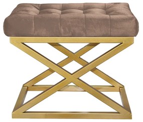 Atelier del Sofa Taburet Capraz - Gold, Brown, Zlatá, Hnědá