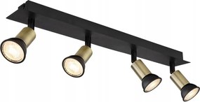 Stropní bodové svítidlo Drew černo-zlaté 4xGU10 35W Globo Lighting