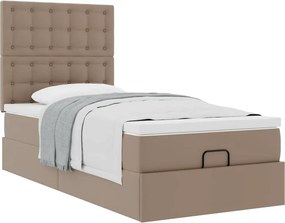 Osmanský postel s matrací cappuccino 100x200cm umělá kůže 3312990