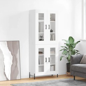 Skříň highboard bílá 69,5 x 34 x 180 cm kompozitní dřevo