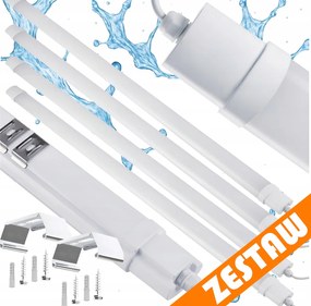 SADA 4 LED lamp 120cm 36W 3000lm Hermetické svítidlo IP65 do garáže, dílny