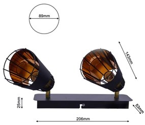 Bodové svítidlo RICK 2xE14/40W/230V
