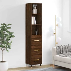 vidaXL Skříň highboard 34,5 x 34 x 180 cm kompozitní dřevo [3189679] Barva: hnědý dub