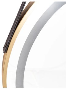 Tutumi Tutumi, LED zrcadlo 60cm se zlatým rámem na černém pásu YH-3339, zlatá matná, HOM-01504