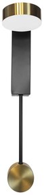 Toolight Toolight, LED nástěnné svítidlo, 13W, APP1600-W, černá-zlatá matná, OSW-01592