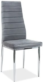 Jídelní čalouněná židle H-261 VELVET šedá