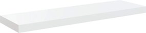 Plovoucí nástěnné police 2 ks lesklé bílé 80x23,5x3,8 cm MDF 323752