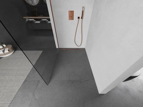 Mexen Kioto, sprchová zástěna 85x200 cm, 8mm čiré sklo, profil růžové zlato, 800-085-101-60-00