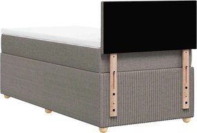 Box spring postel s matrací taupe 100 x 200 cm textil 3287364