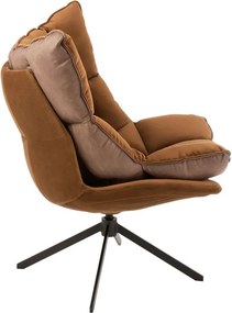 Hnědé sametové relaxační křeslo Chair Relax Bubby Brown - 78*73*92cm