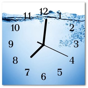 Skleněné hodiny čtvercové voda