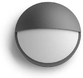 Philips myGarden - Nástěnné venkovní LED svítidlo, průměr 21 cm, 2700 K, 6 W, antracit 915005192801