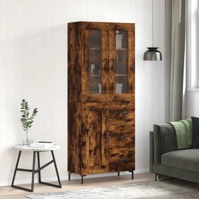 Skříň highboard kouřový dub 69,5 x 34 x 180 cm kompozitní dřevo 3198662