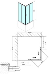 Polysan CARMEN 90 x 90 x 165 cm MD5116 sprchový kout