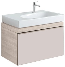 Geberit Citterio - Skříňka pod umyvadlo 750 mm, lesklá šedohnědá/béžový dub 500.557.JI.1