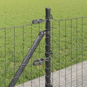 Plotový sloupek s betonovým základem 26 ks Šedá 3350239